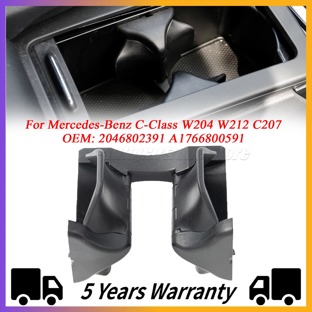 New-Center-Console-Drink-Cup-Holder-Black-Car-Accessories-For-Mercedes ...