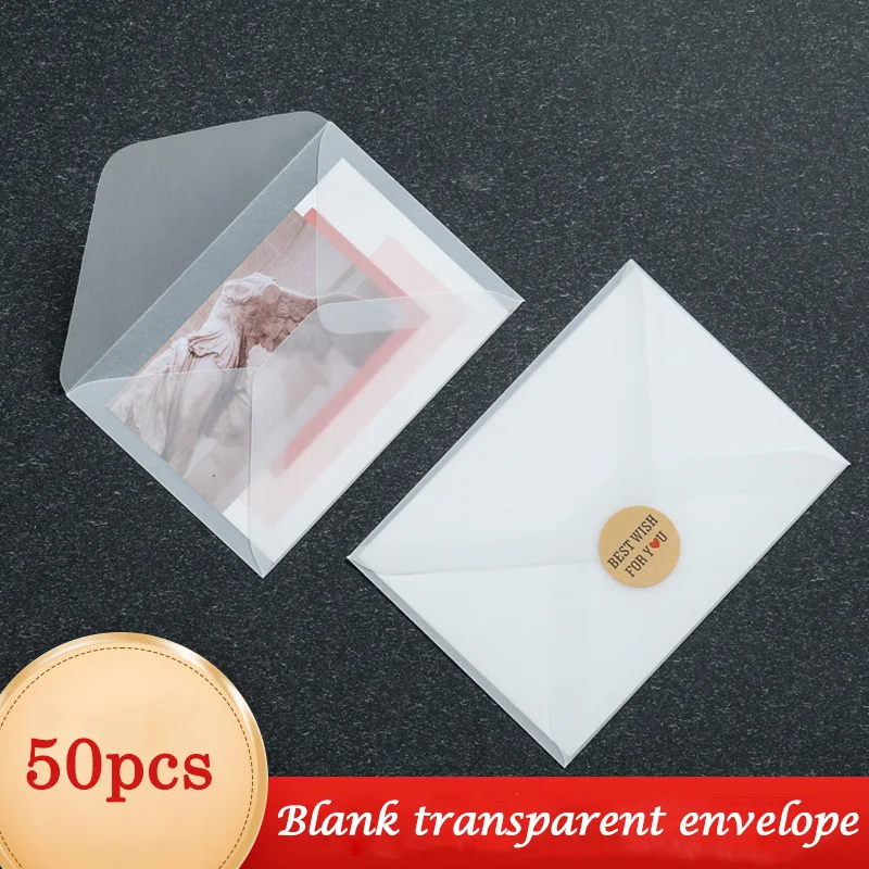 50pcs-lot-Blank-Translucent-Envelope-for-Invitations-Postcards-European ...