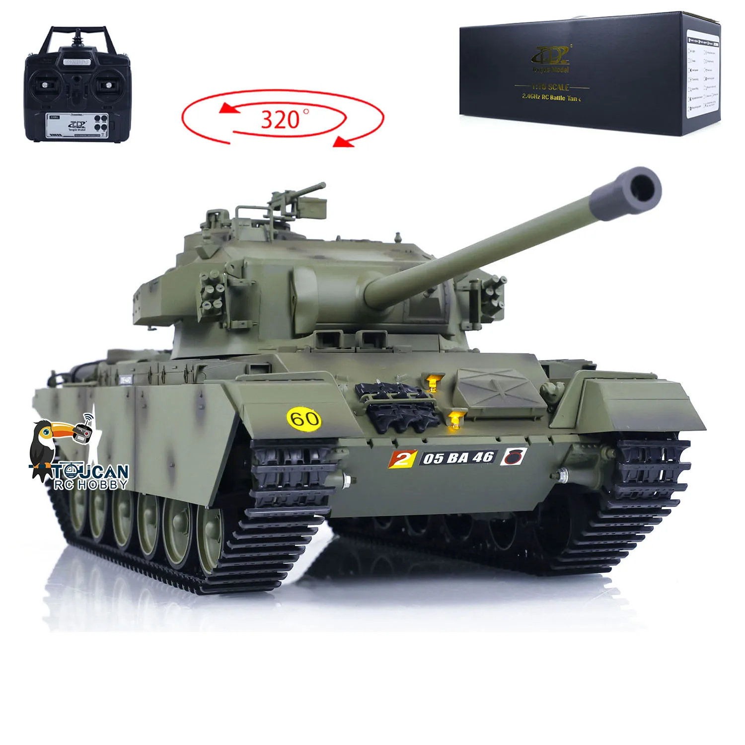 Tongde-1-16-Scale-RC-Infrared-Battle-Tank-Model-Centurion-MK5-Electric ...
