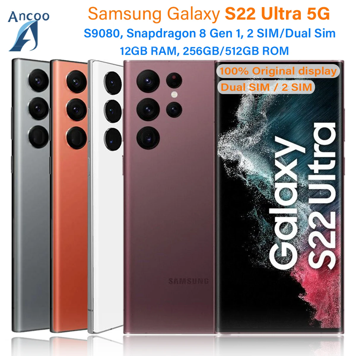 Samsung-galaxy-s22-ultra-5g-s9080-256gb-512gb-rom-12gb-ram-snapdragon-8 ...