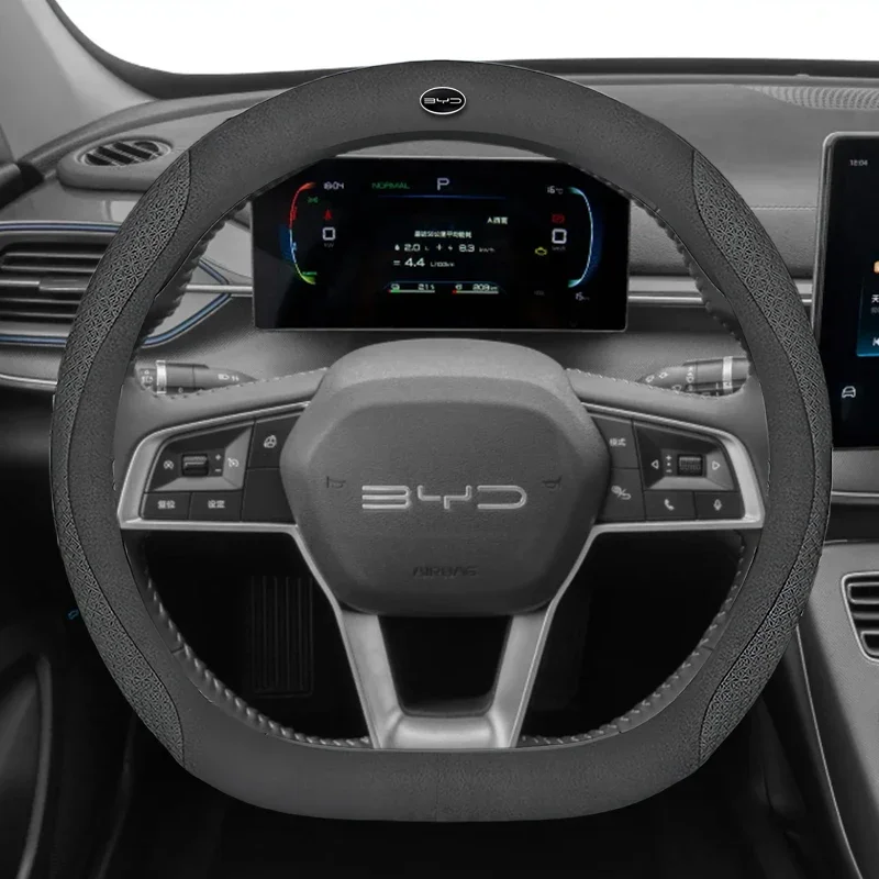 Leather-Car-Steering-Wheel-Cover-For-BYD-YUAN-EV-PRO-2021-2022-2023 ...
