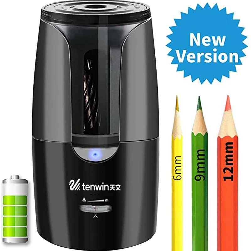 Tenwin Automatic Electric Pencil Sharpener For Colored Pencils Sharpen ...