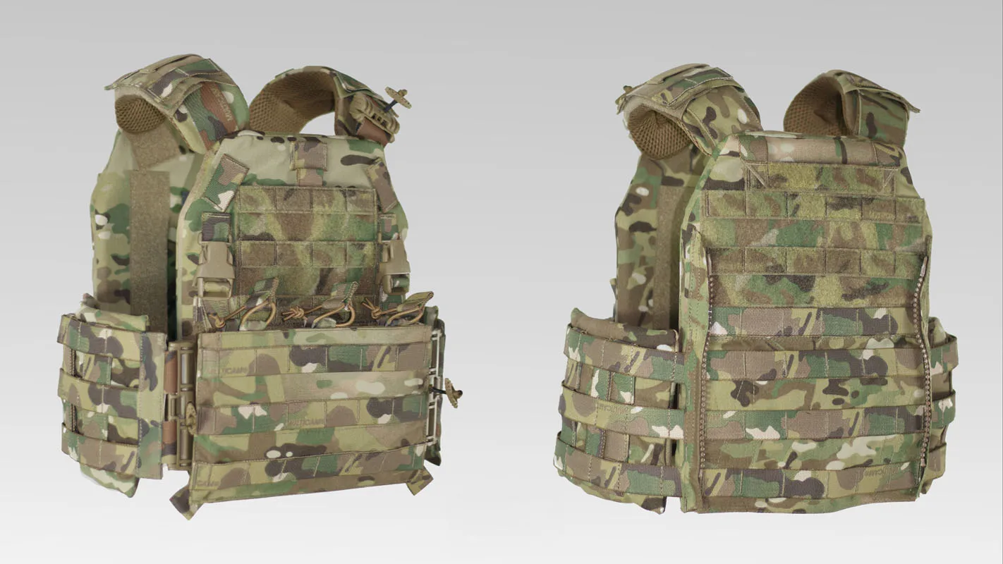 Outdoor-tactical-vest-triple-detachable-front-panel-thickened-shoulder ...