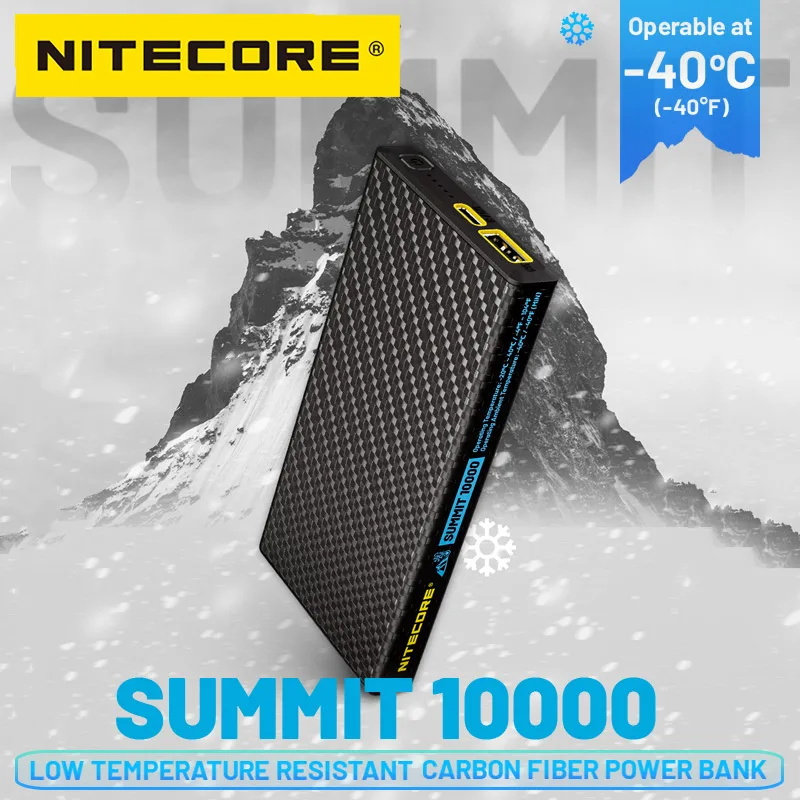 NITECORE-SUMMIT-10000-Mobile-Power-Bank-10000mAh-Low-Temperature-Carbon-Fiber-Poverbank-PD-QC ...