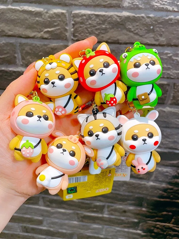 Kawaii Shiba Inu Keychain Cute Lucky Dog Tiger Anime Keychains Women ...