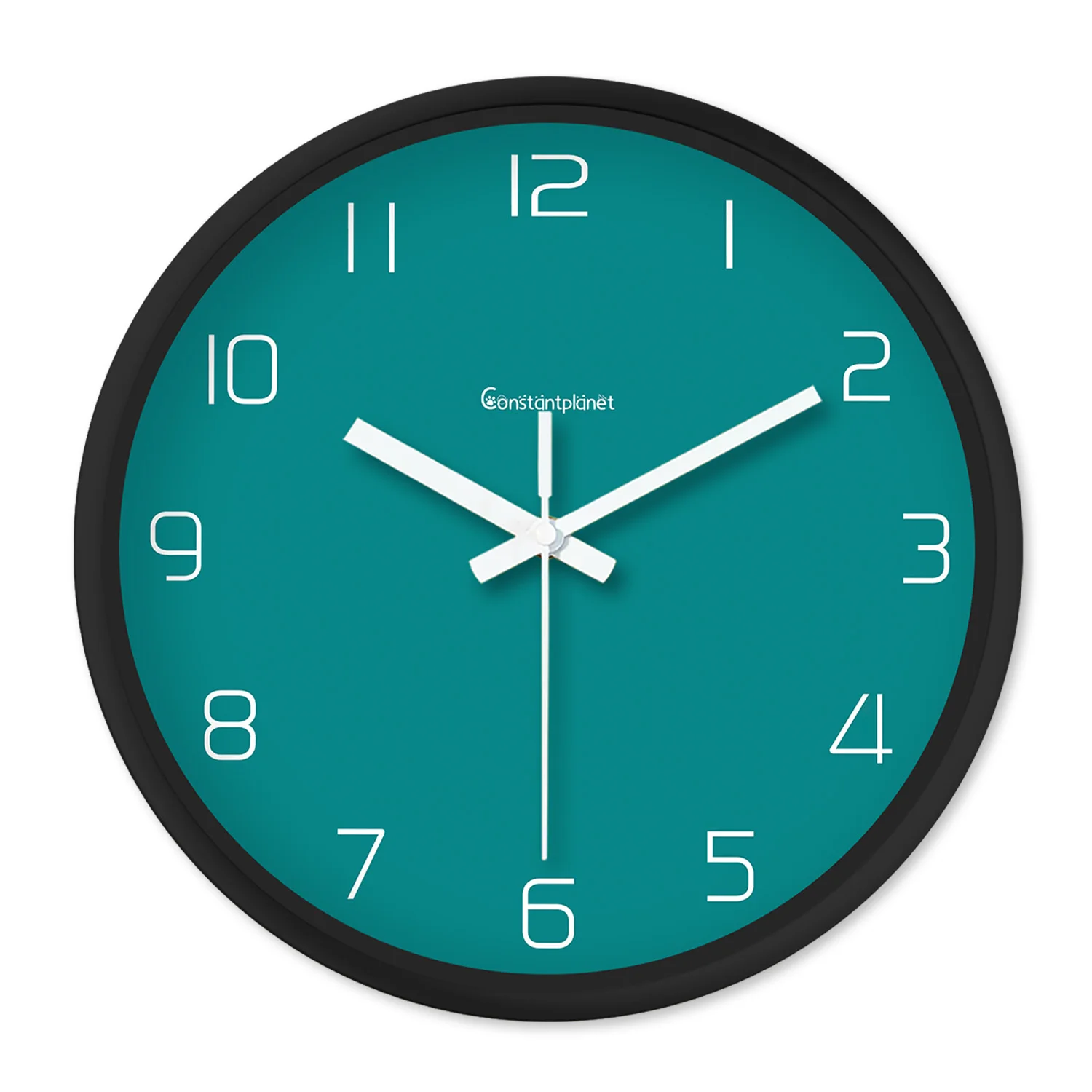 8inch-Modern-Normcore-Green-Pattern-Plastic-Glass-Wall-Clock-Living ...