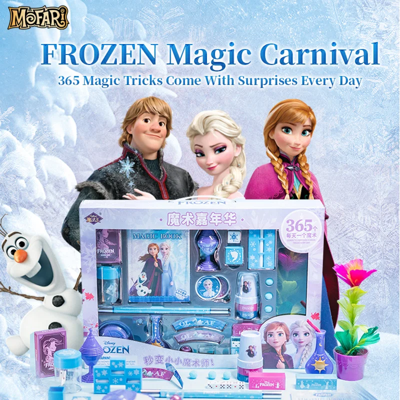 Disney-Magic-Trick-Cartoon-FROZEN-Elsa-Magic-Kit-15-IN-1-Carnival-Magic ...