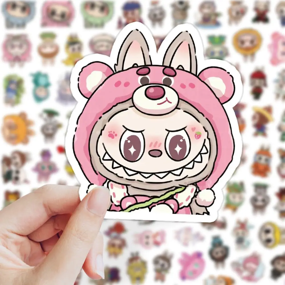 103-PCS-Labubu-Cute-Monster-Cartoon-Waterproof-Stickers-Pack-Anime ...