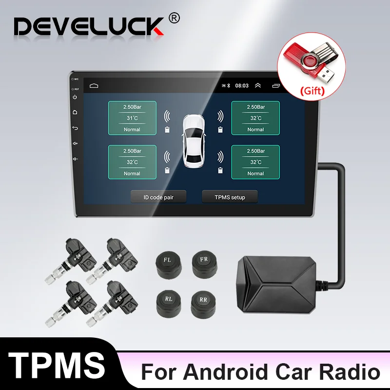 TPMS-Car-Tire-Pressure-Alarm-Monitor-Display-System-para-Android-Navega ...