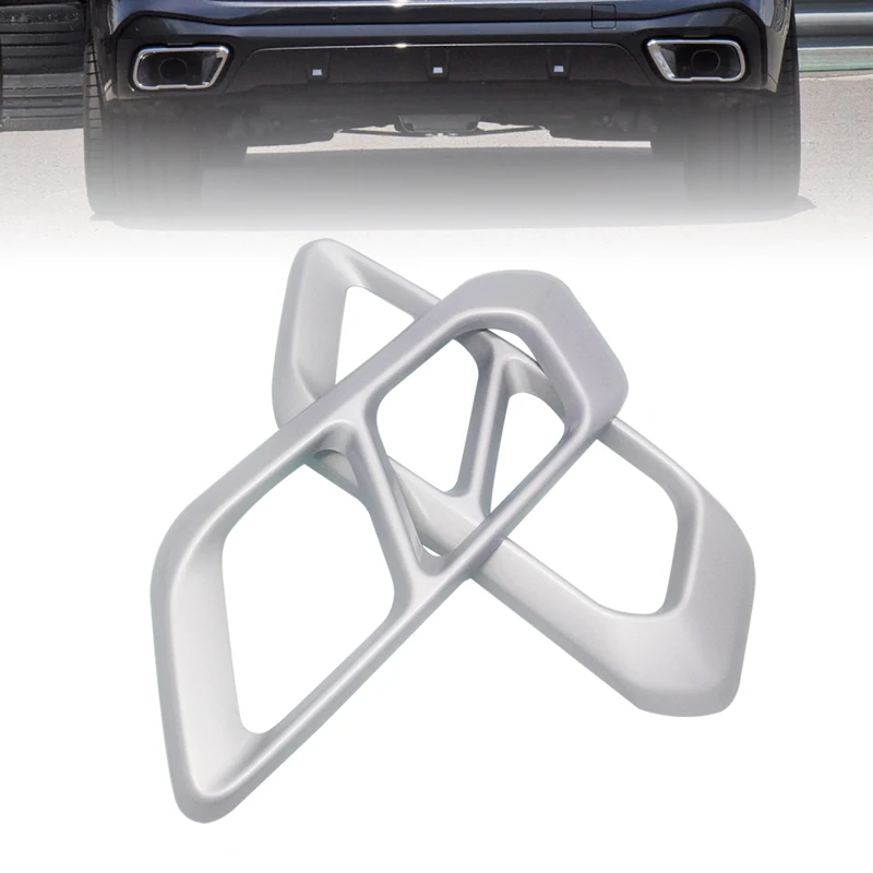 Car-tail-pipe-cover-for-2019-2021-BMW-X5-four-out-silver-304-stainless ...