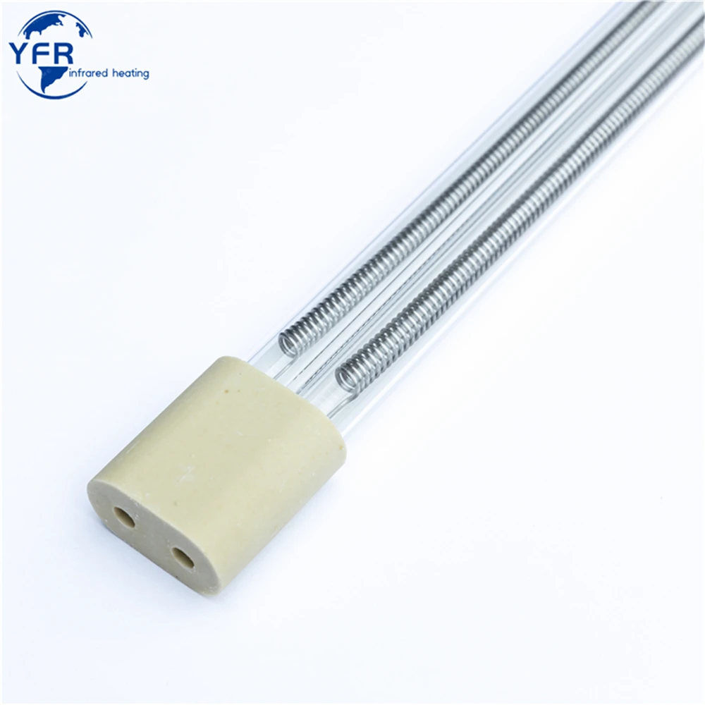 500mm 1KW 220V Ruby Color Halogen Infrared Quartz Tube IR Lamp Element ...