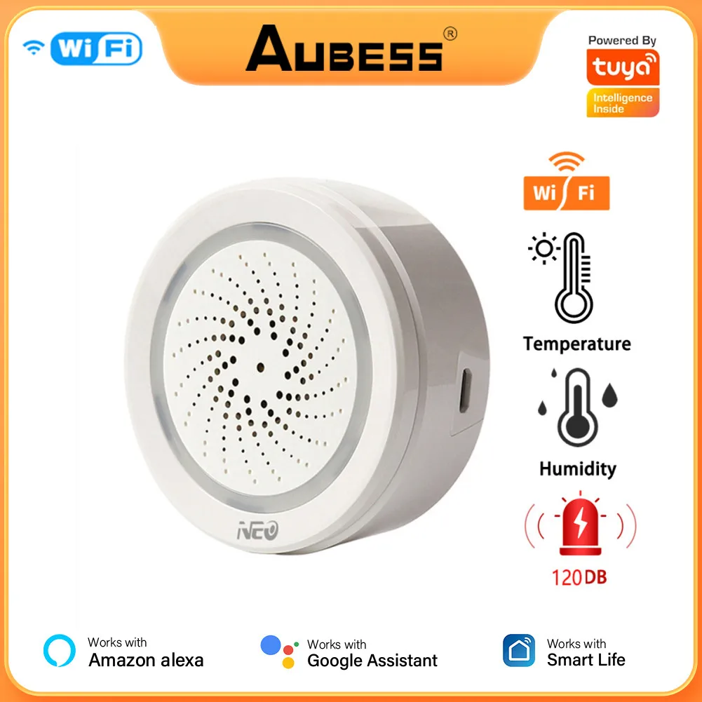 Tuya sem fio wi fi sirene sensor de alarme som luz alerta vida ...