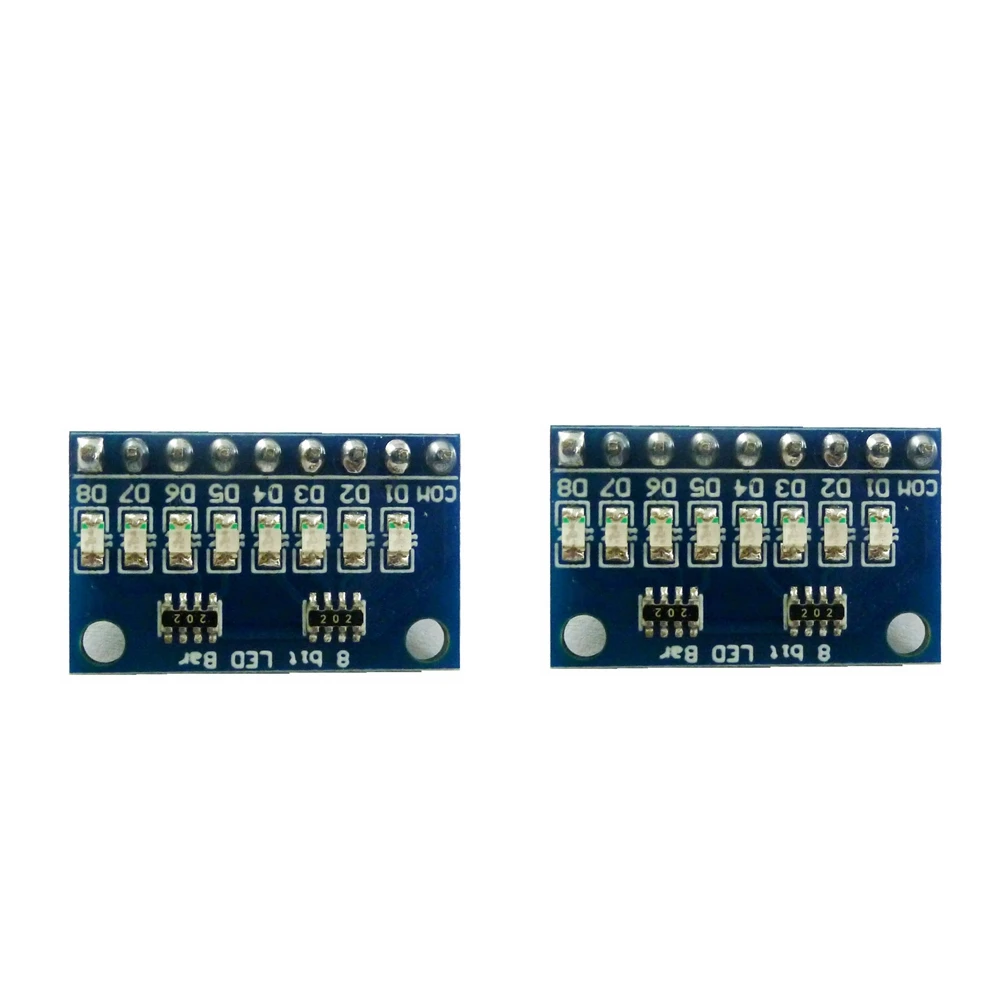 2PCS 3.3V 5V 8 Bit Blue/Red Common anode/cathode LED indicator Module ...