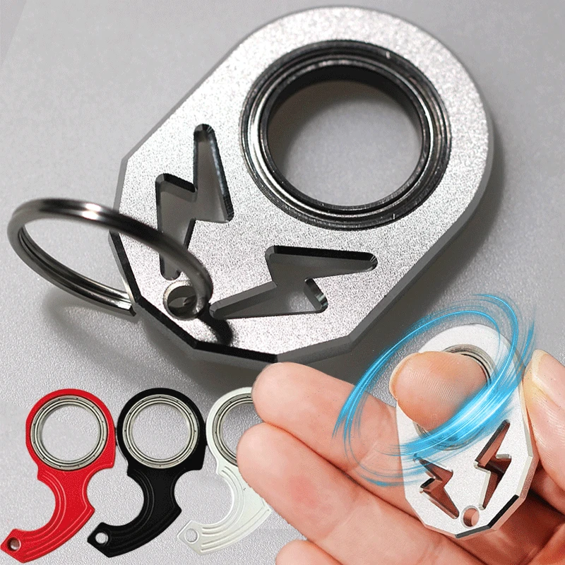 Creative-Metal-Fingertip-Rotation-Key-Chains-Decompression-Spinner-Anti ...
