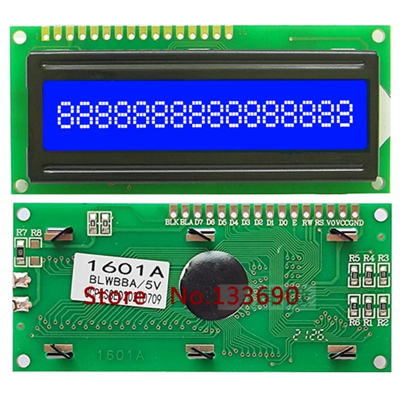 1PCS 16x1 1601 Screen Display Module 16*1 Character LCD White Backlight ...
