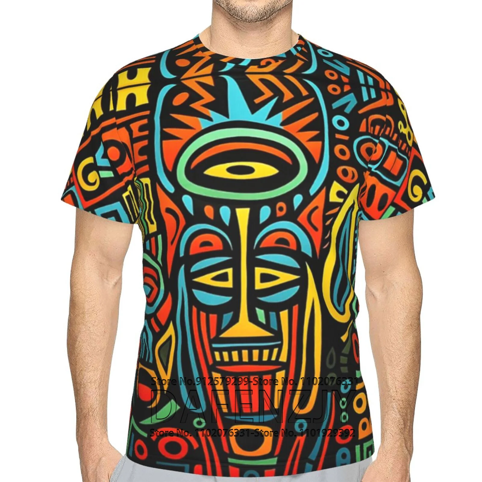 New-T-Shirt-For-Men-Casual-Short-Sleeve-Hip-Hop-Smiling-Face-Print-Plus ...