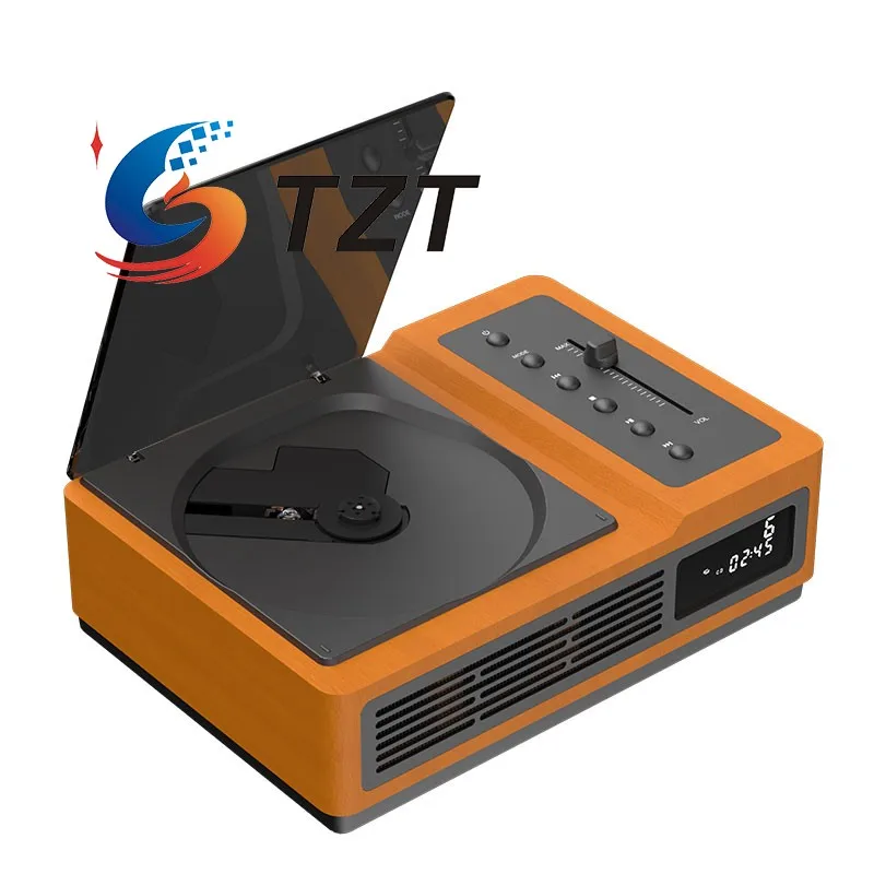 TZT THINKYA Wood-color R02 Retro CD Player 2x1.5W Stereo FM Bi ...