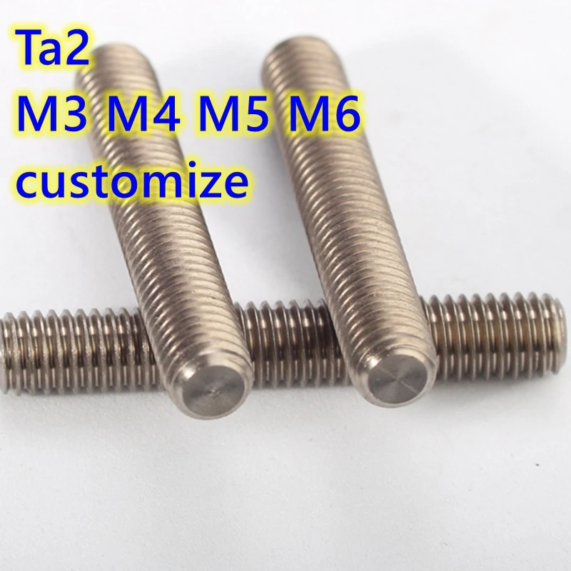 Ta2-Titanium-Bolt-M3M4M5M6M8-Metric-Full-Threaded-Bar-Studding-Rod-Not ...