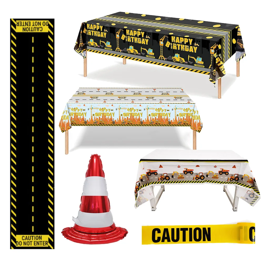 Engineering-Vehicle-Theme-Tablecloth-Construction-Truck-Table-Cover ...