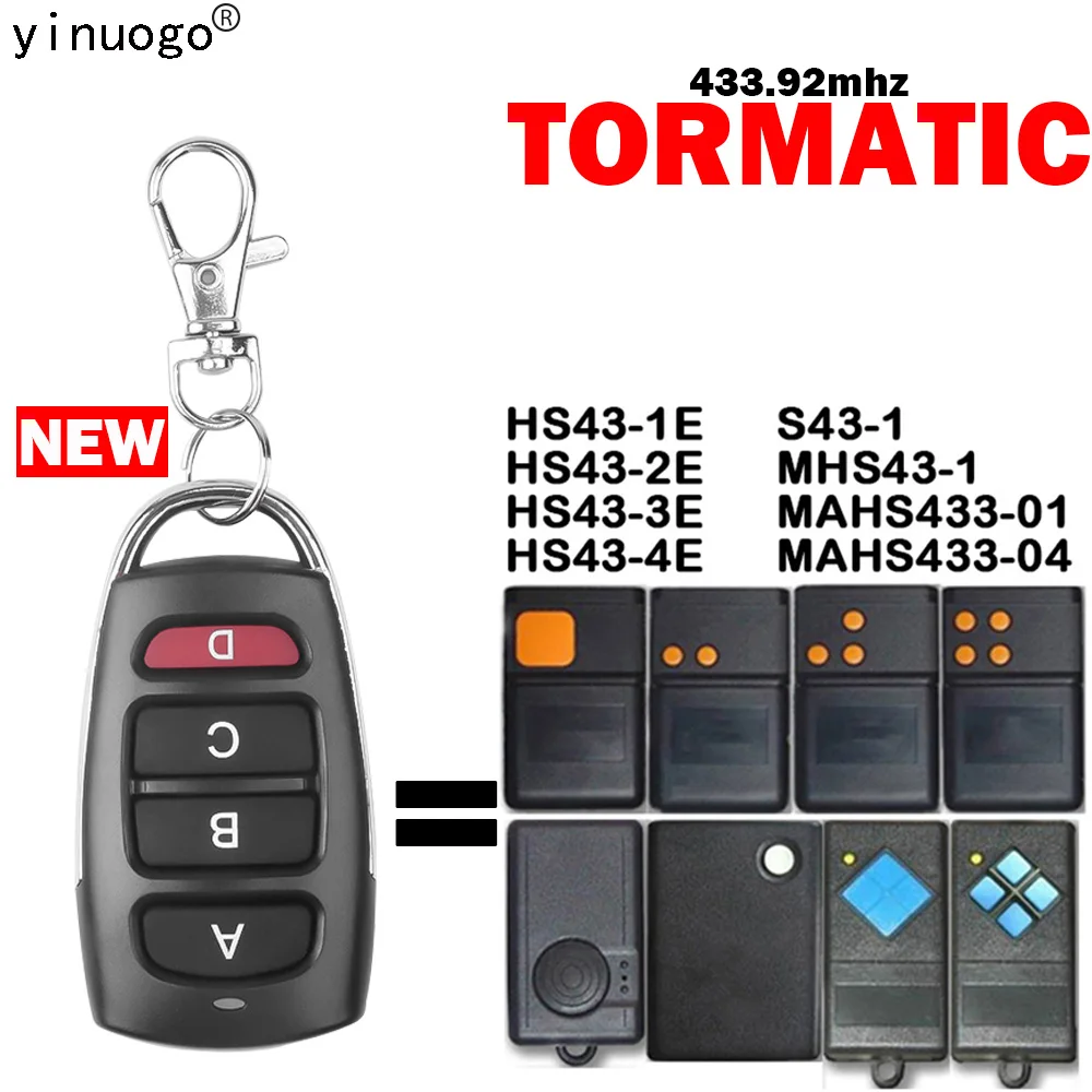 433mhz Fixed Code TORMATIC Garage Door Remote Control TORMATIC S43 1 ...