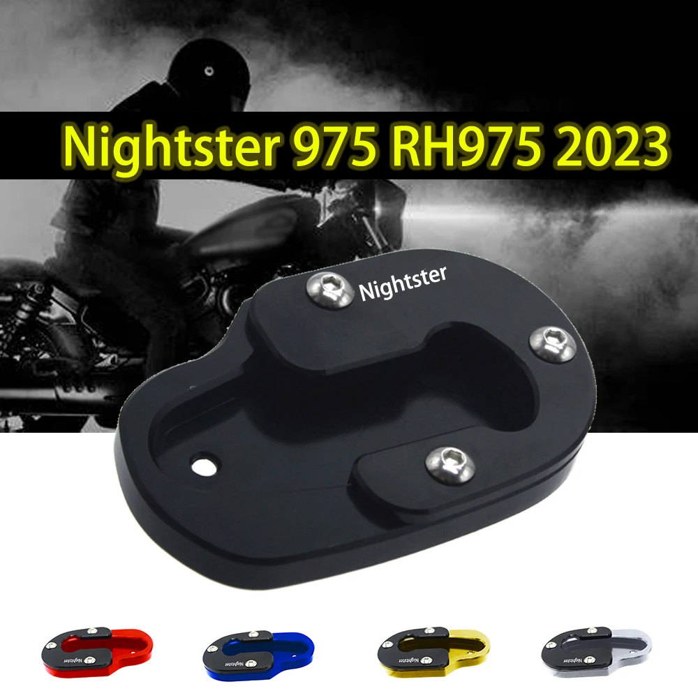 할리 나이트스터 975 RH975 RH 975 2023 오토바이 액세서리, 풋 사이드 스탠드 확대기 플레이트 킥 스탠드 확장