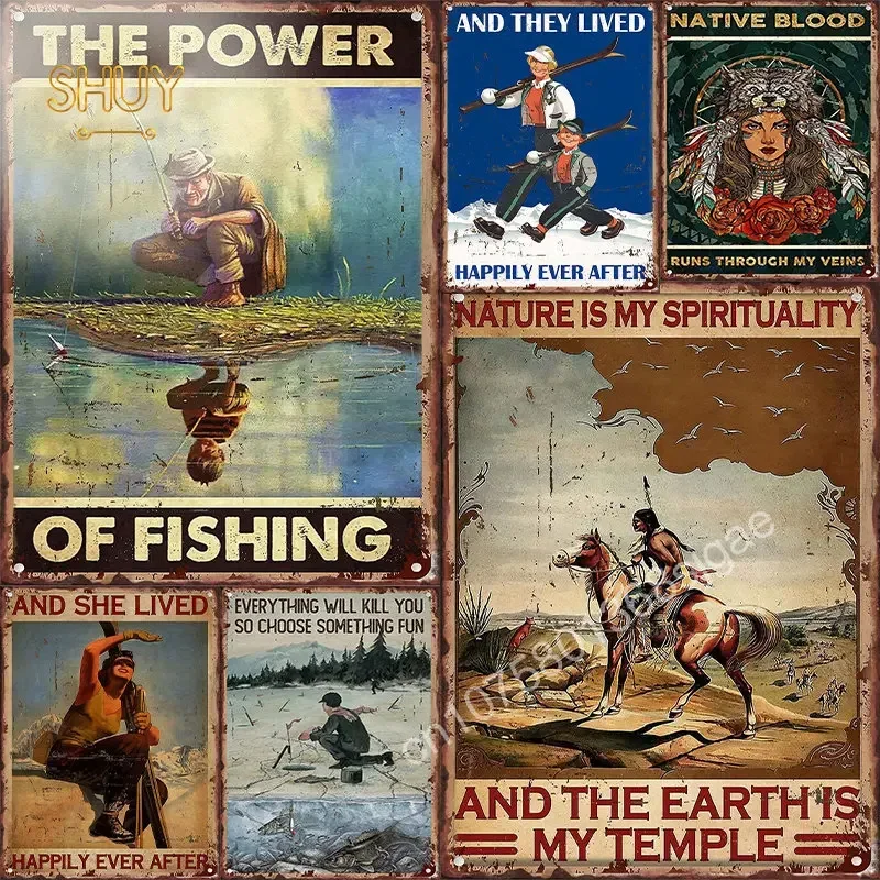 Nostalgia-Fisherman-Fishing-Metal-Sign-Vintage-Home-Decor-The-Power-of ...