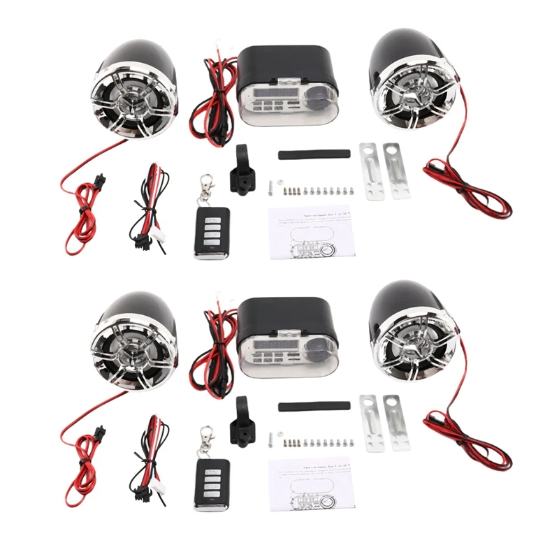 2X-Motorcycle-Audio-Sound-System-Stereo-Speaker-Waterproof-Motorbike ...