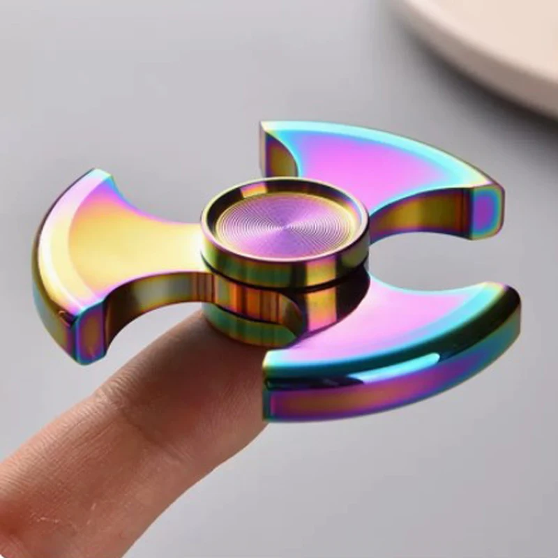 Fidget-Spinner-Stainless-Steel-Stress-Relief-Toys-For-Anxiety-EDC-Cool ...