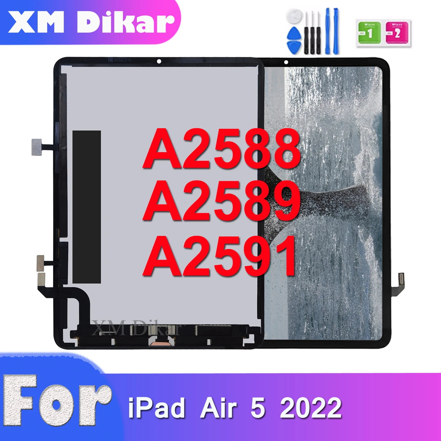 Original Tested 10.9" Lcd For Apple Ipad Air 5 Air5 5th Gen 2022 A2588 ...