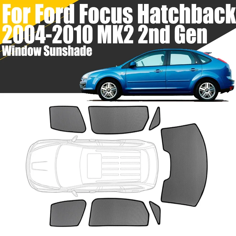 Custom-Magnetic-Car-Window-Sunshade-For-Ford-Focus-Hatchback-MK2-2004 ...