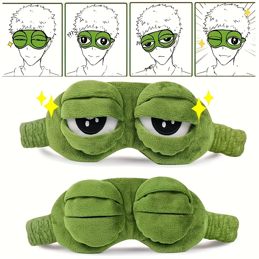 3D-Sad-Frog-Sleep-Mask-Natural-Sleeping-Eyeshade-Cover-Shade-Eye-Patch ...