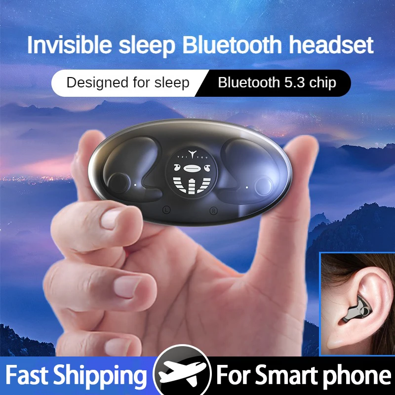 Invisible-Headphones-Bluetooth-TWS-Wireless-Earphones-Earbuds-with-Mic ...
