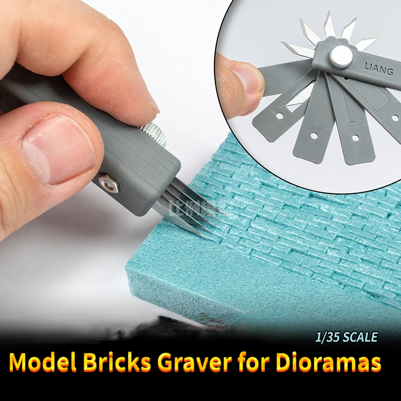 LIANG-0227-0228-Model-Bricks-Graver-for-Dioramas-5in1-Model-Craft-Tools-Wall-Brick-Assembly ...