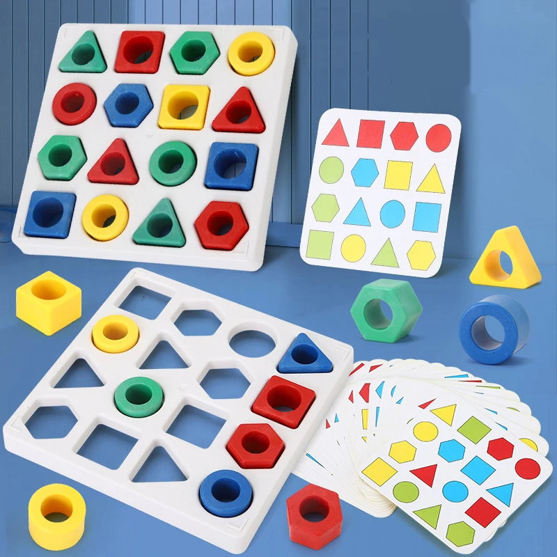 Children-Geometric-Shapes-Montessori-Puzzle-Classification-Mathematical ...