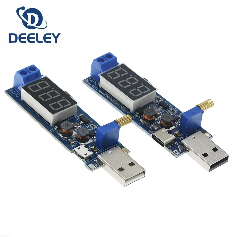 12v To 5v Converter DC-DC 5V To 1.2V-24V USB Step UP/Down Adjustable ...