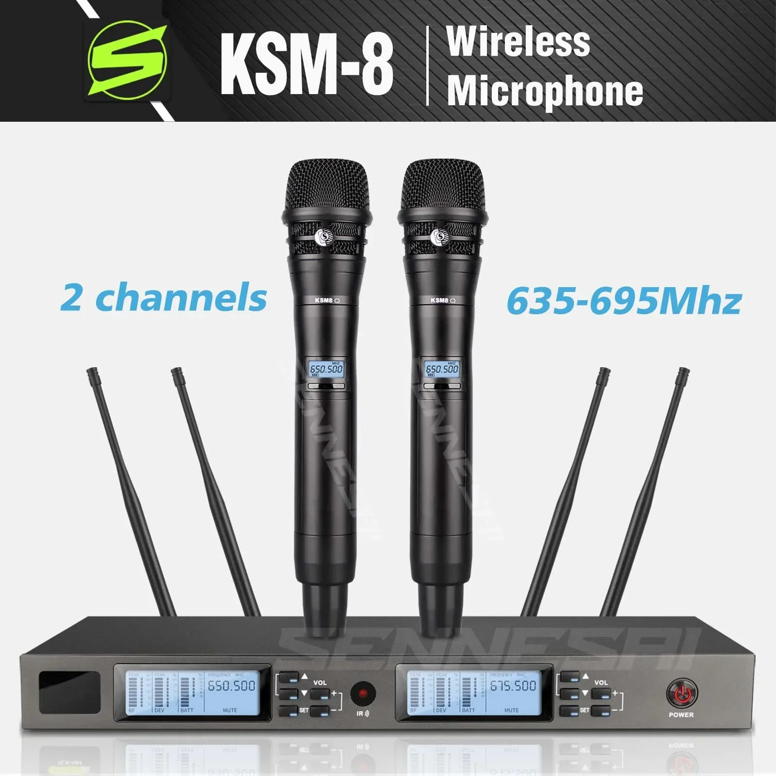 SENNESAI-SLX-AD4-KSM8-Wireless-Microphne-Dynamic-Stage-Performance-Hip-Hop-Home-KTV-UHF ...