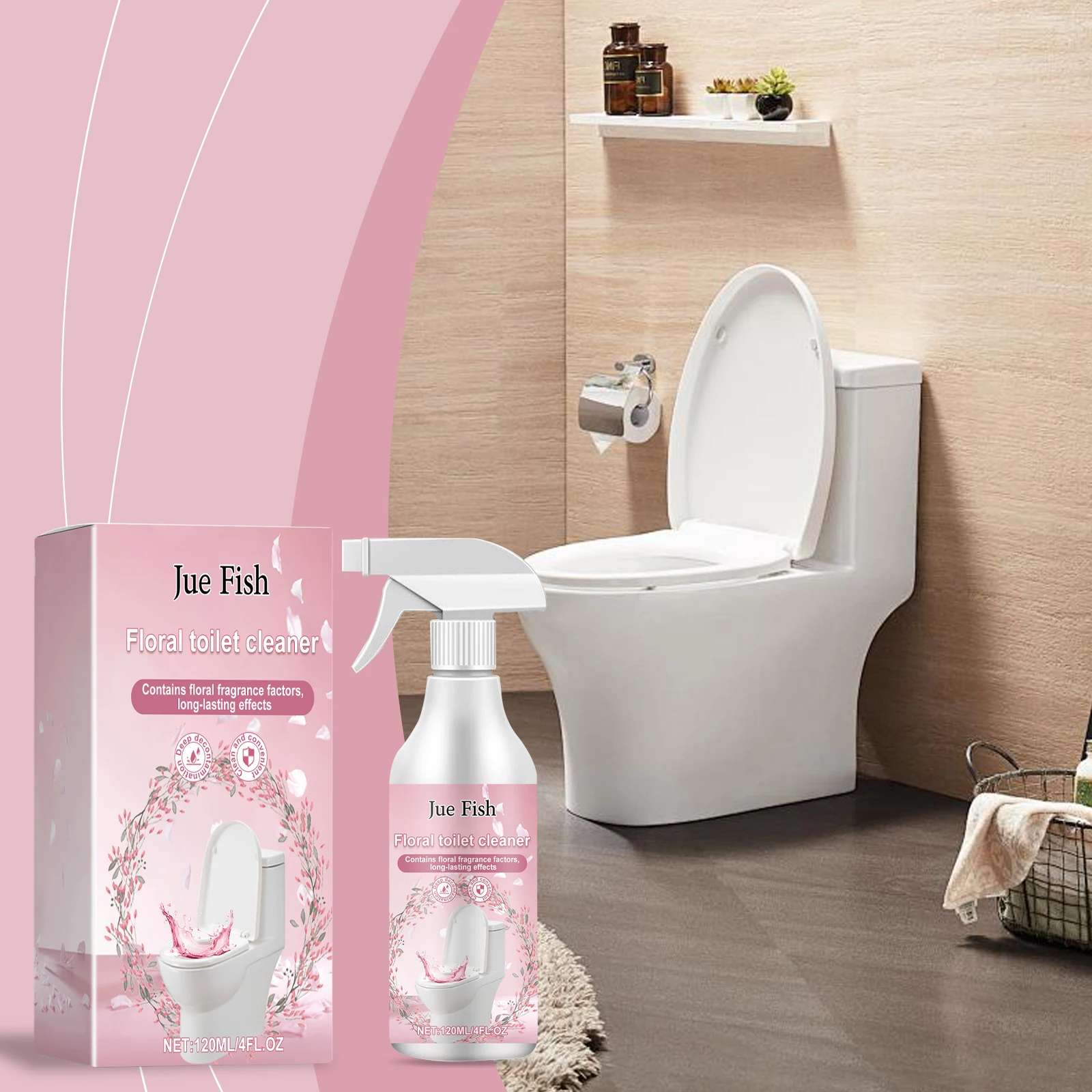 Fragrant toilet decontaminant cleaner; bathroom toilet dirt cleaning ...