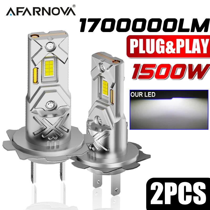 1500W H7 LED Car Headlight Bulb 1700000LM CANBUS Error-Free CSP 9080 ...