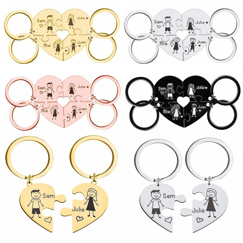Personalized-Family-Gifts-Keychain-Custom-Mom-Dad-Daughter-Son-Pet-Key ...