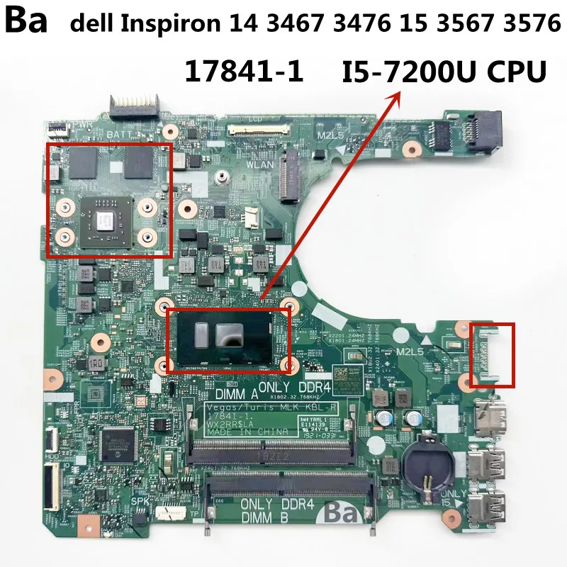 For-Dell-Inspiron-14-3467-3476-15-3567-3576-Laptop-Motherboard-17841-1 ...