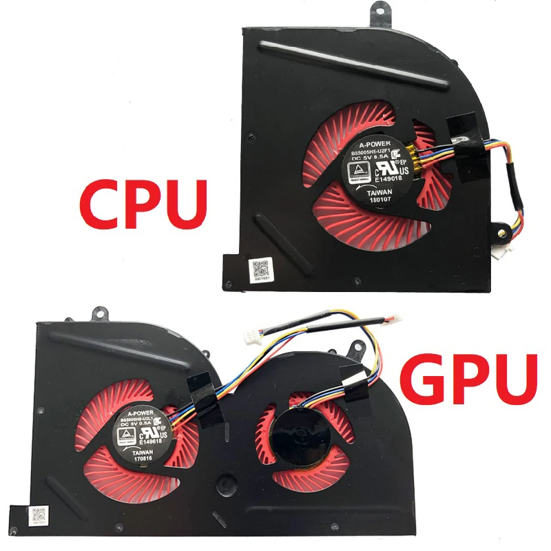 NEW Laptop cpu cooling fan for MSI GS63VR GS63 GS73 GS73VR MS-17B1 ...