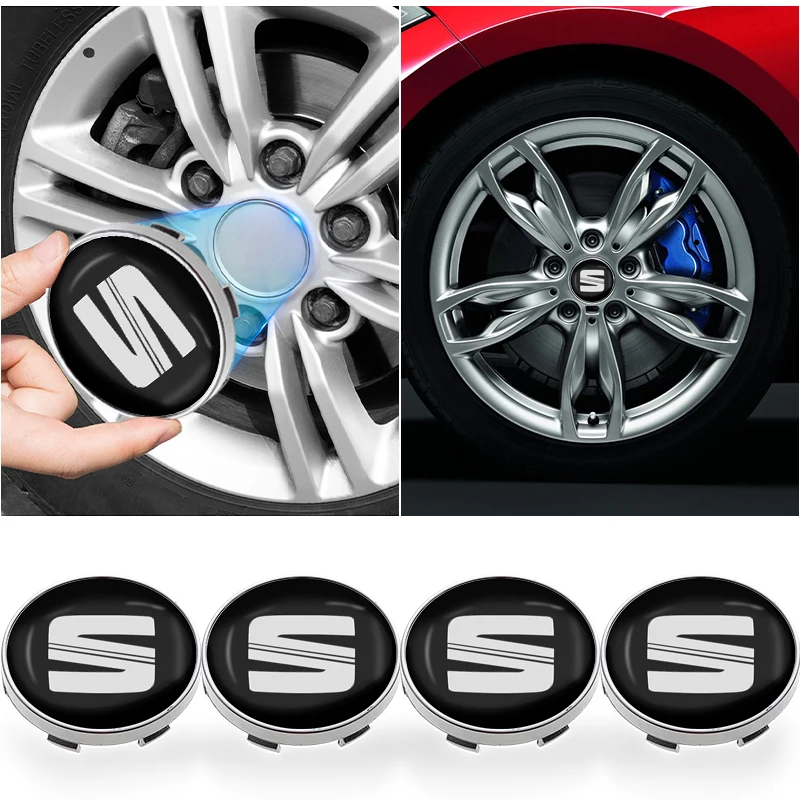 Tapas-protectoras-de-cubo-de-rueda-de-coche-accesorios-para-SEAT-Leon ...