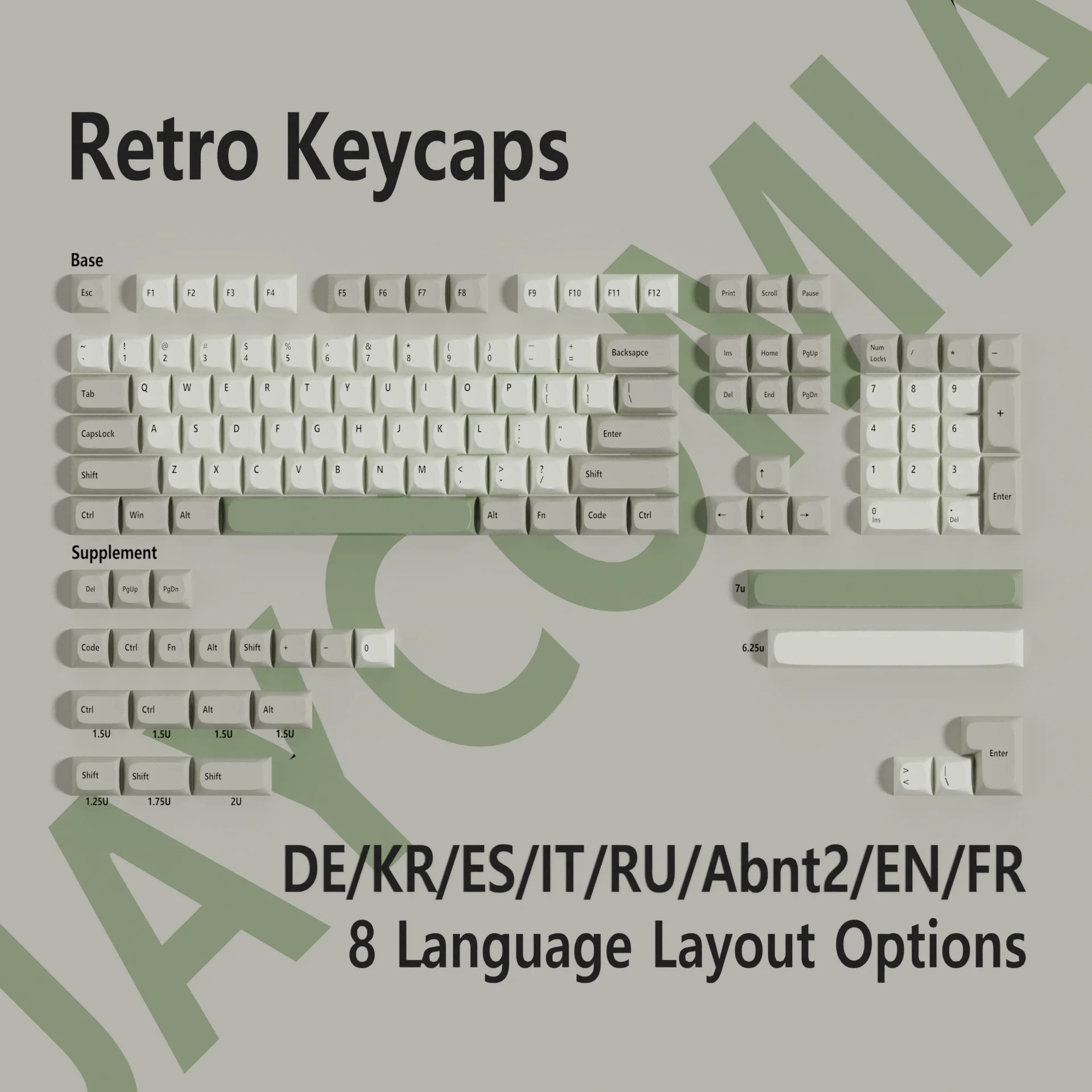 Retro-Keycaps-Germany-Spanish-Abnt2-French-Korean-Russian-Arabic ...