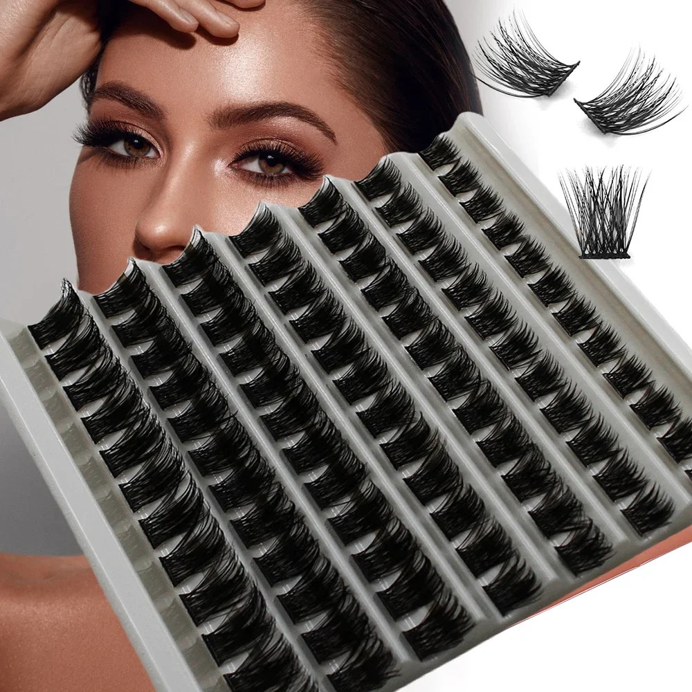 Individual-Lashes-84-Clusters-Curl-DIY-Extension-Wide-Stem-Lash ...