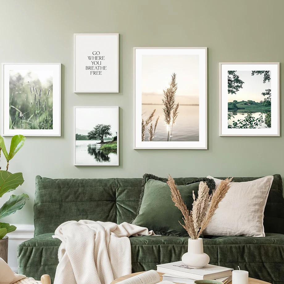 Green-Nature-Ecosystem-Landscape-Poster-Green-Tree-Mountain-Lake ...