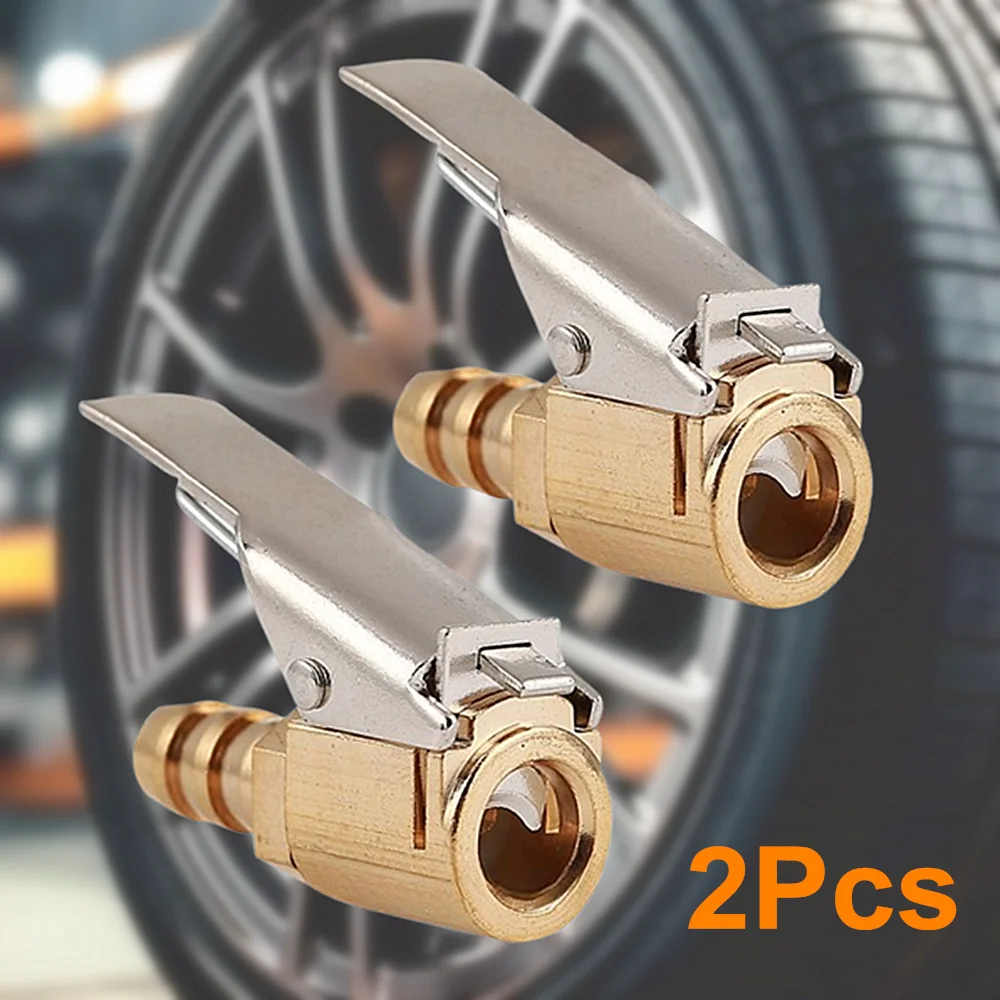 2Pcs Car Tire Air Chuck Inflator Pump Valve Connector Quick Connect ...