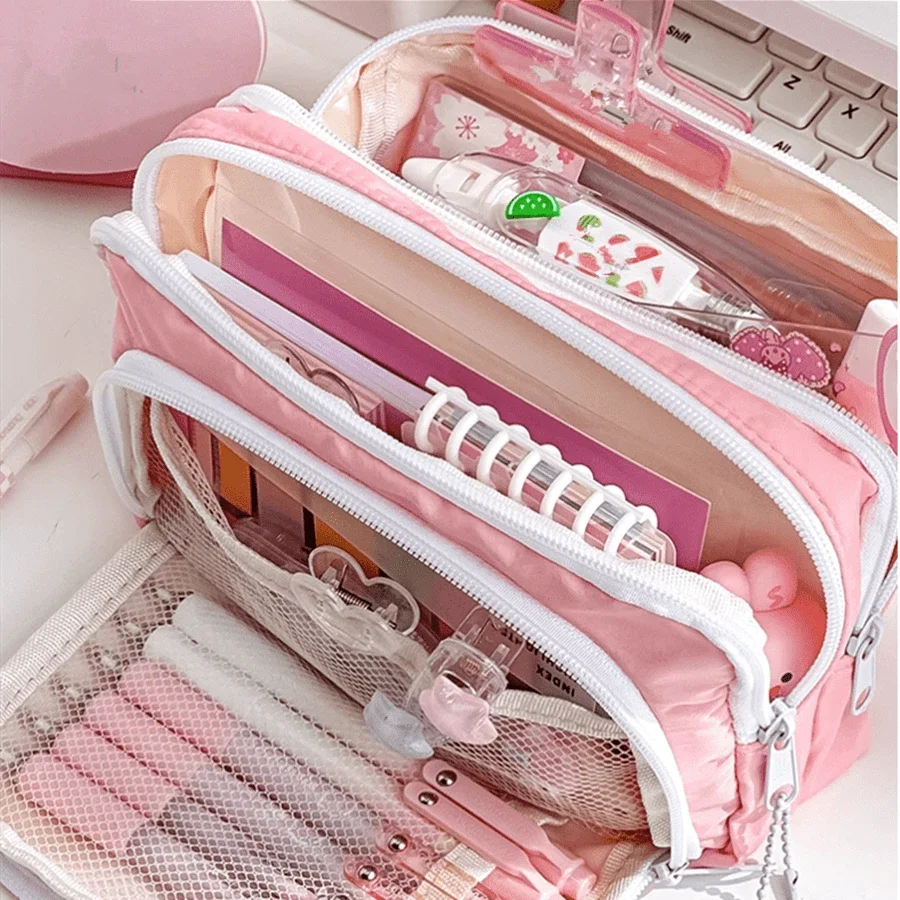 Estuches Kawaii para lápices, bolsa de gran capacidad para bolígrafos, útiles escolares para ...