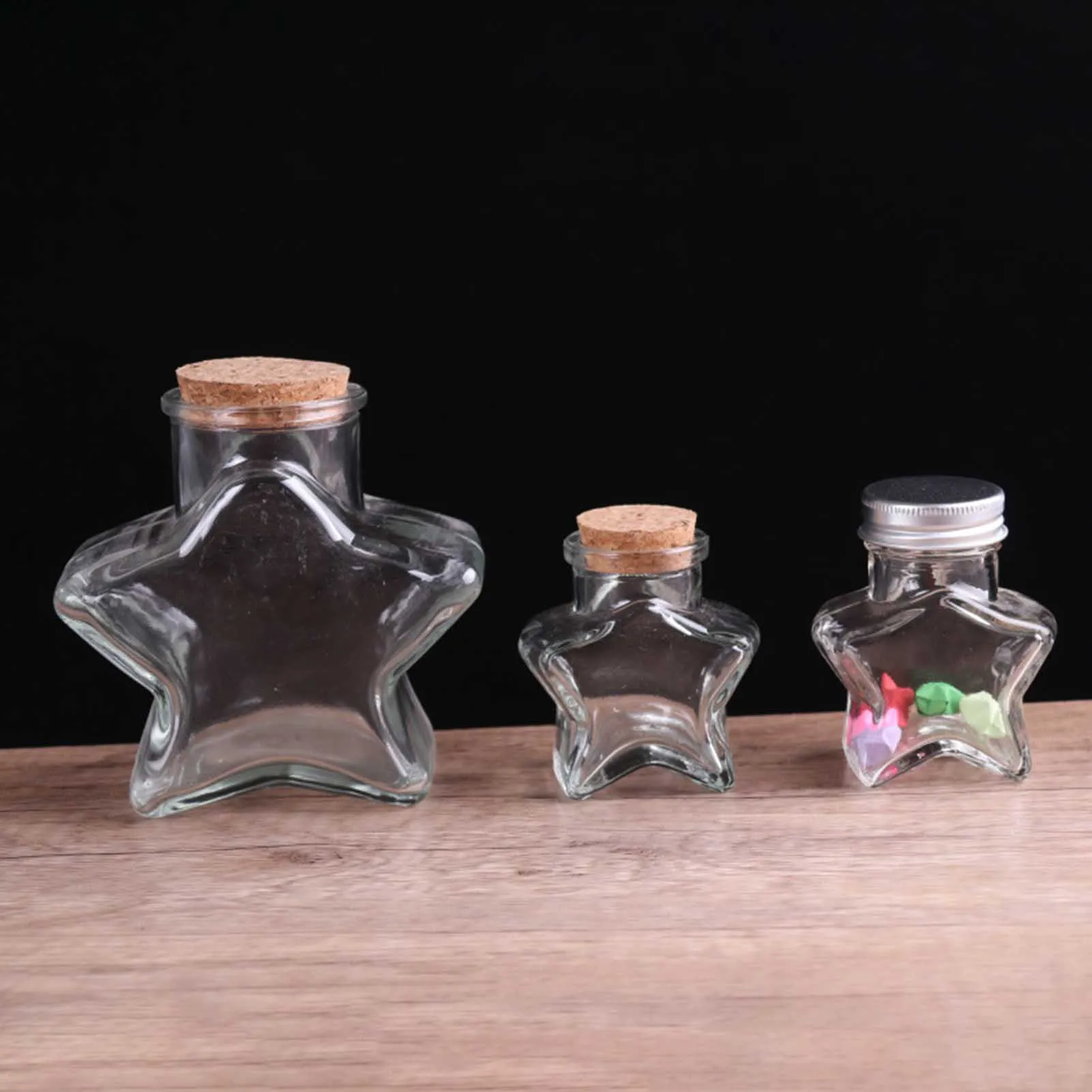 Star-Shaped-Glass-Bottles-Wishing-Ornament-Crafts-Gift-Jars-Christmas ...