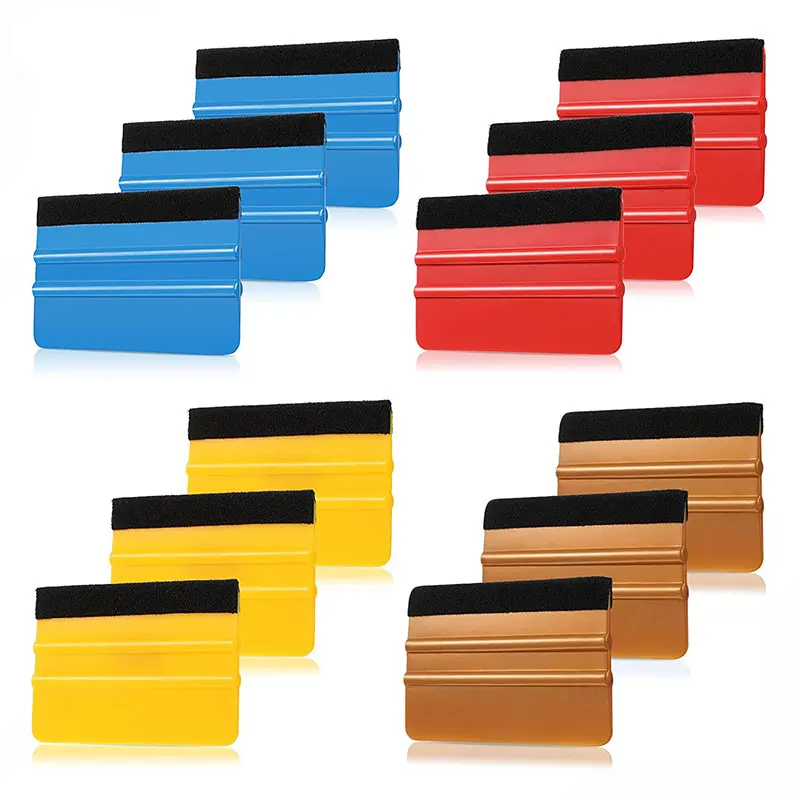 5Pcs Vinyl Felt Squeegee, Decal Felt Scraper Applicator Tool with Soft ...