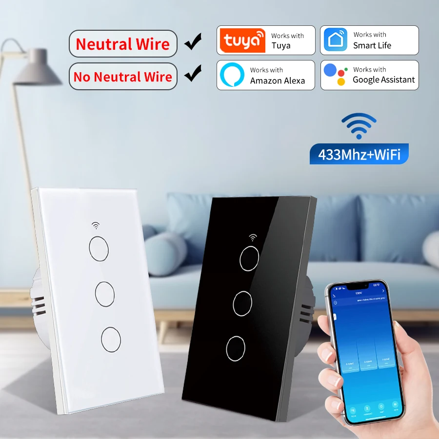 Tuya-WiFi-Smart-Light-Switch-APP-Remote-Control-US-1-2-3-4-Gang-No ...